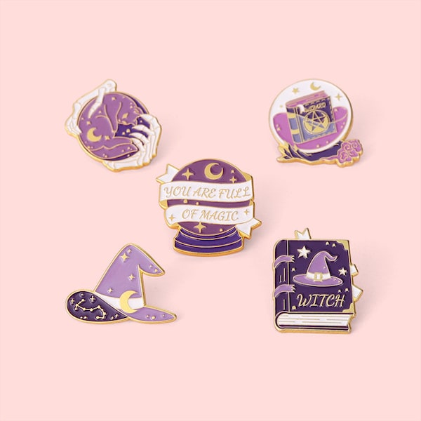 Witch Hat Enamel Pin - Etsy