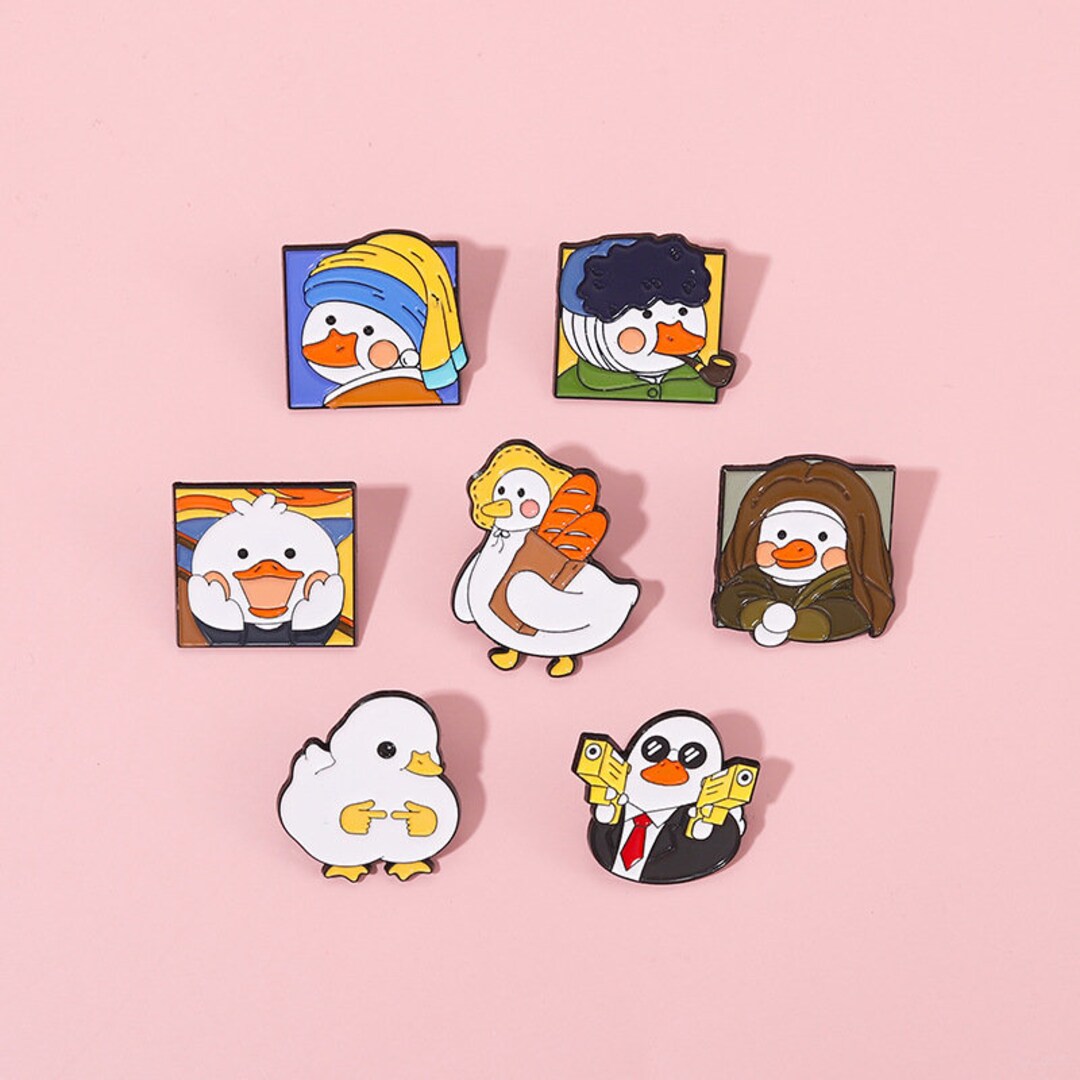 Art Duck Pin Wacky Duck Mona-lisa Duck Pin Spooky Season Pin - Etsy ...