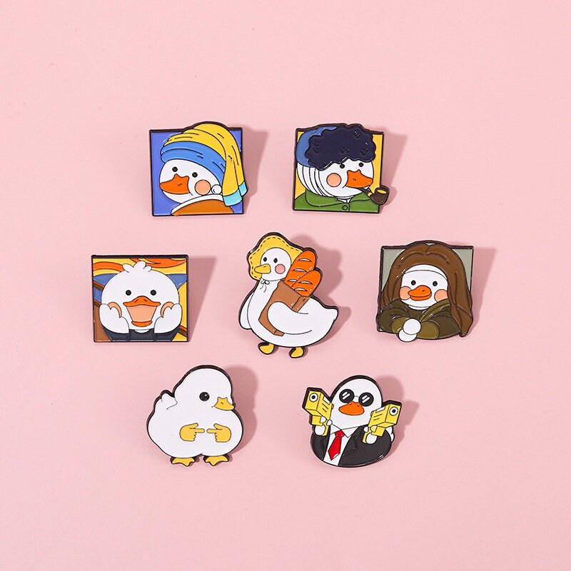 Art Duck Pin Wacky Duck Mona-lisa Duck Pin Spooky Season Pin - Etsy ...