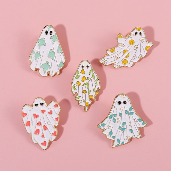 Cute Little Ghost Pins Enamel Cute Pin Set Pins Laple Pin Hard - Etsy