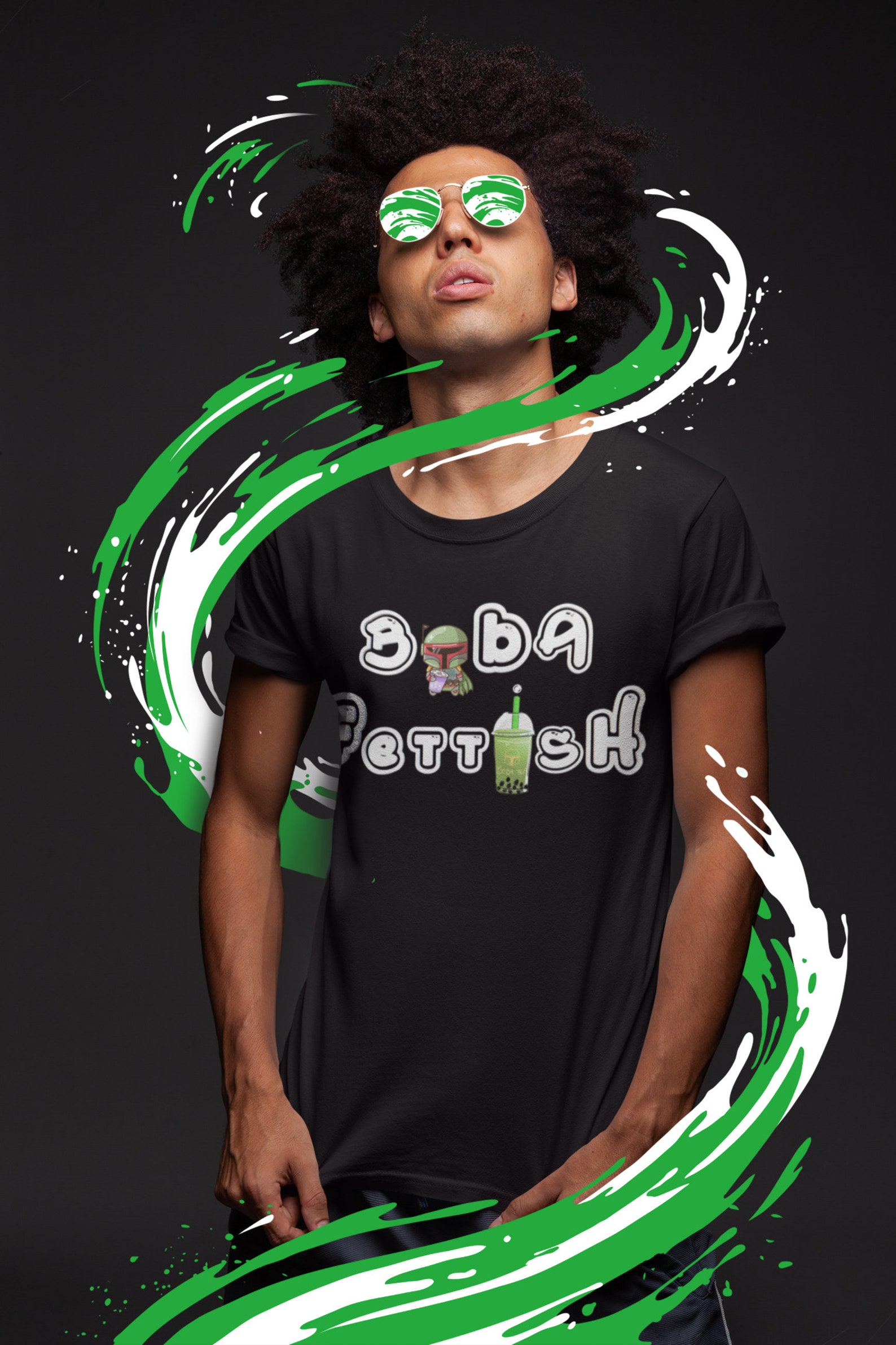 Boba Fett Next Level Tea Boba Drink Tea Shirt Star Wars I | Etsy