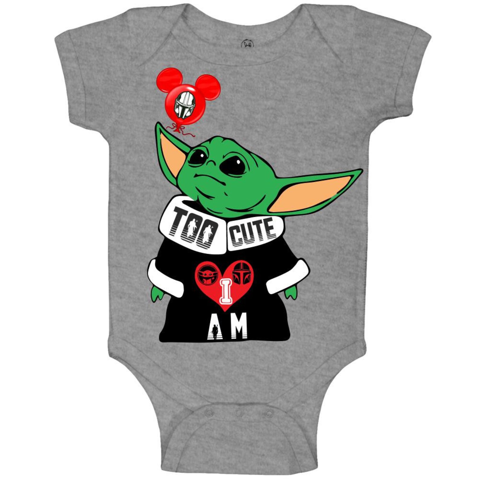 Baby Yoda Onesie Star Wars Cute Baby Clothes Too Cute I am - Etsy France