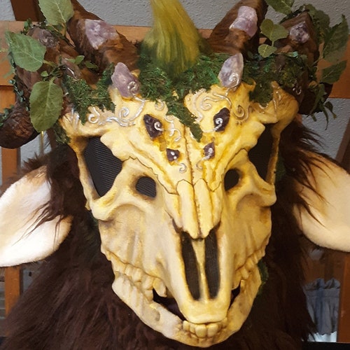 Goat Skull Moving Jaw Mask/head - Etsy