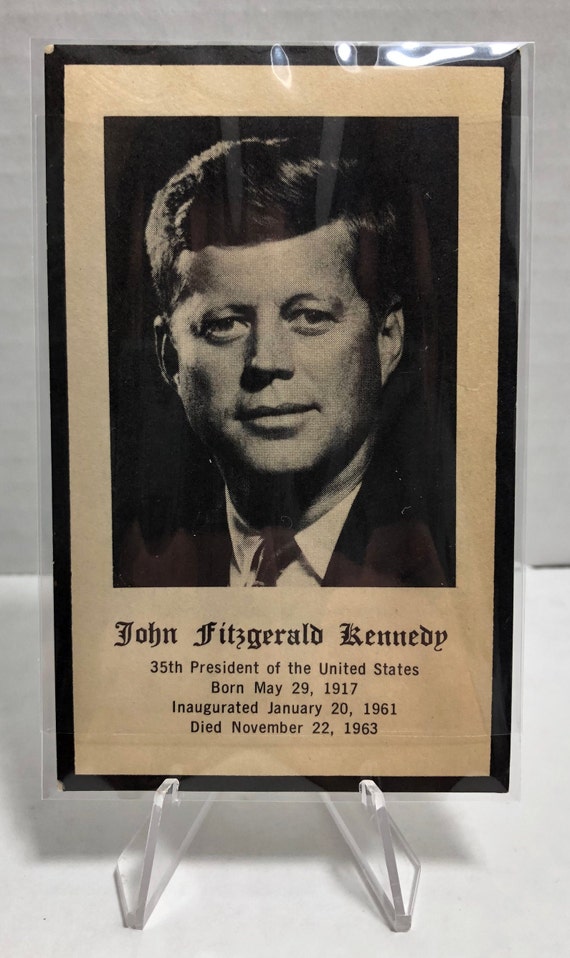 1963 John F. Kennedy Prayer Card | Etsy