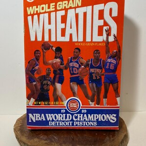 1989 Wheaties Cereal Box detroit Pistons, NBA World Champions - Etsy