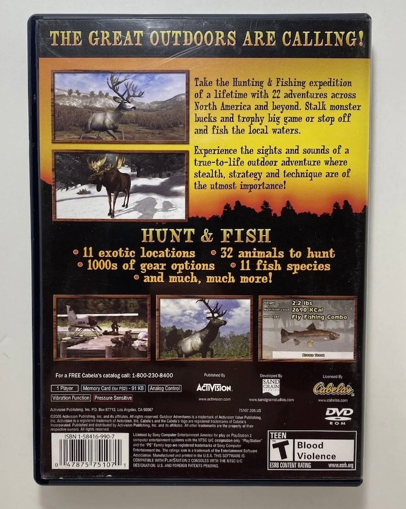 PS2 cabela's Outdoor Adventures Game - Etsy