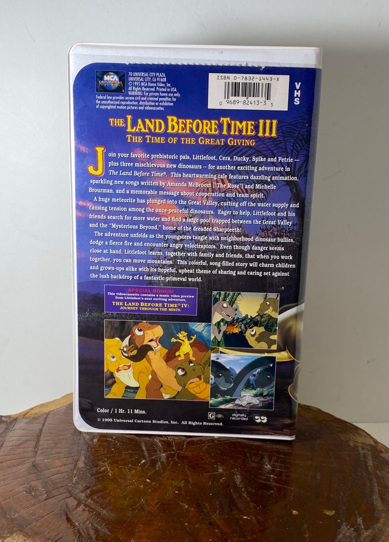 The Land Before Time 3 The Time Of The Great Giving Vhs Etsy
