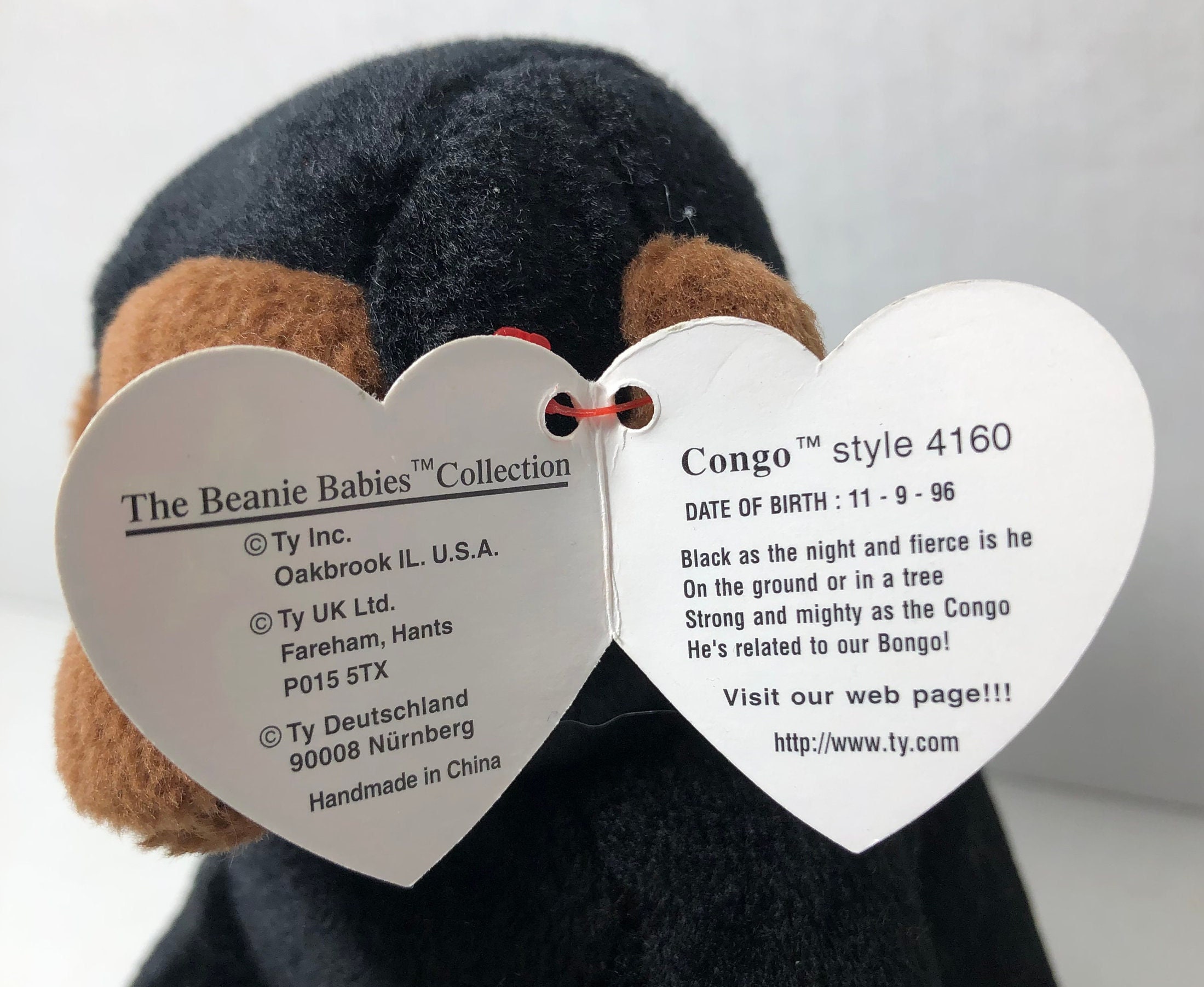 Beanie Baby congo the Gorilla PVC Pellets - Etsy