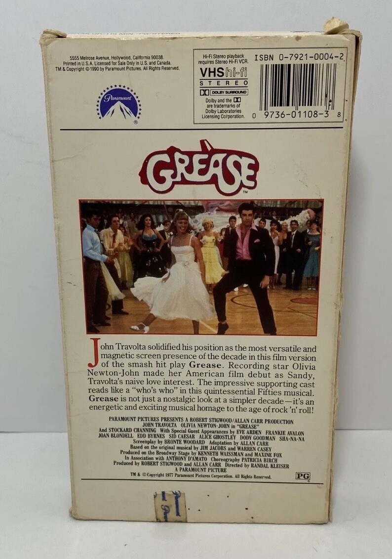 Grease VHS - Etsy