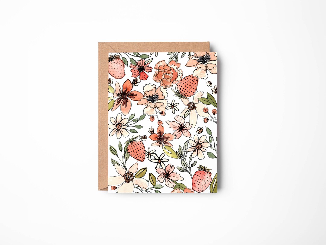 All Occasion Watercolor Flower Notecards - Blank Notecards - Botanical ...