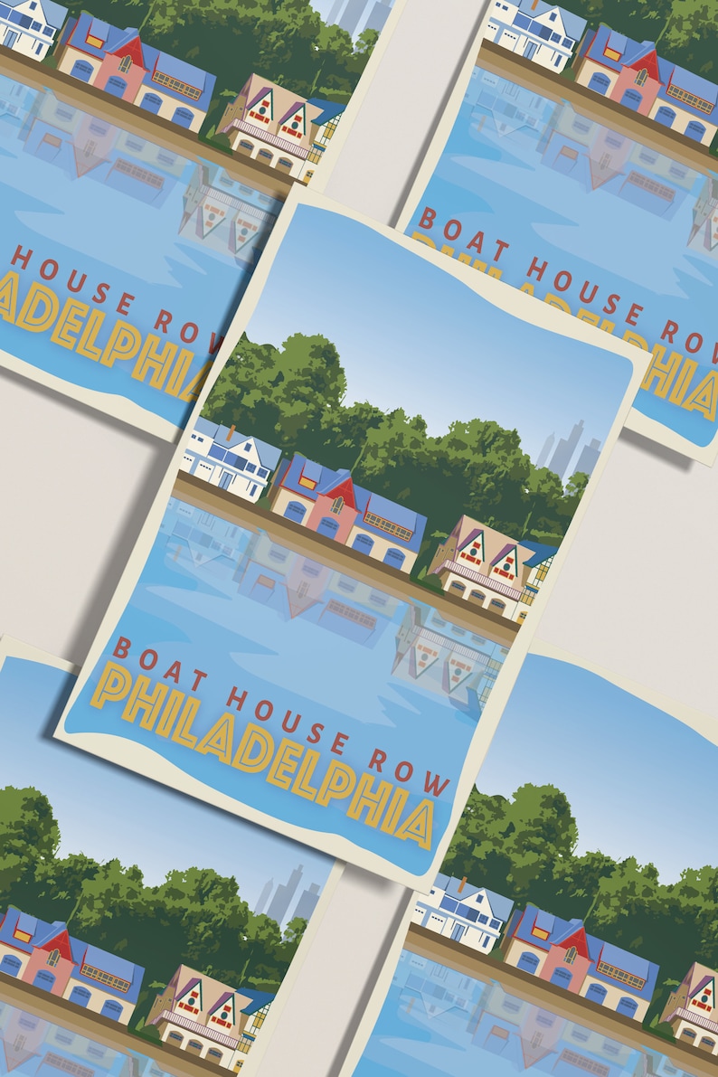 Philly Postcard - Boathouse Row Postcard - Philly Art Print - Boathouse ...