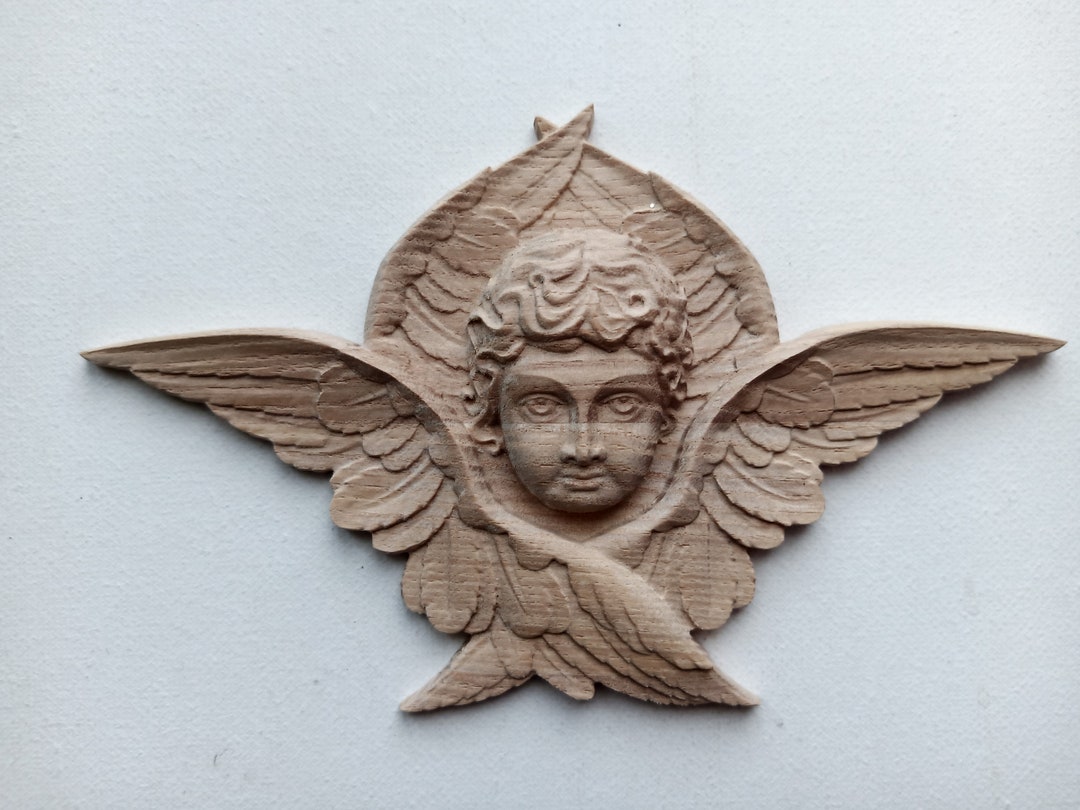 Cherub, Winged Angelic, Angel, Wooden Angel, Carved Angel, Angel ...