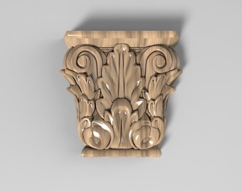 Carved Wood Capital - Etsy