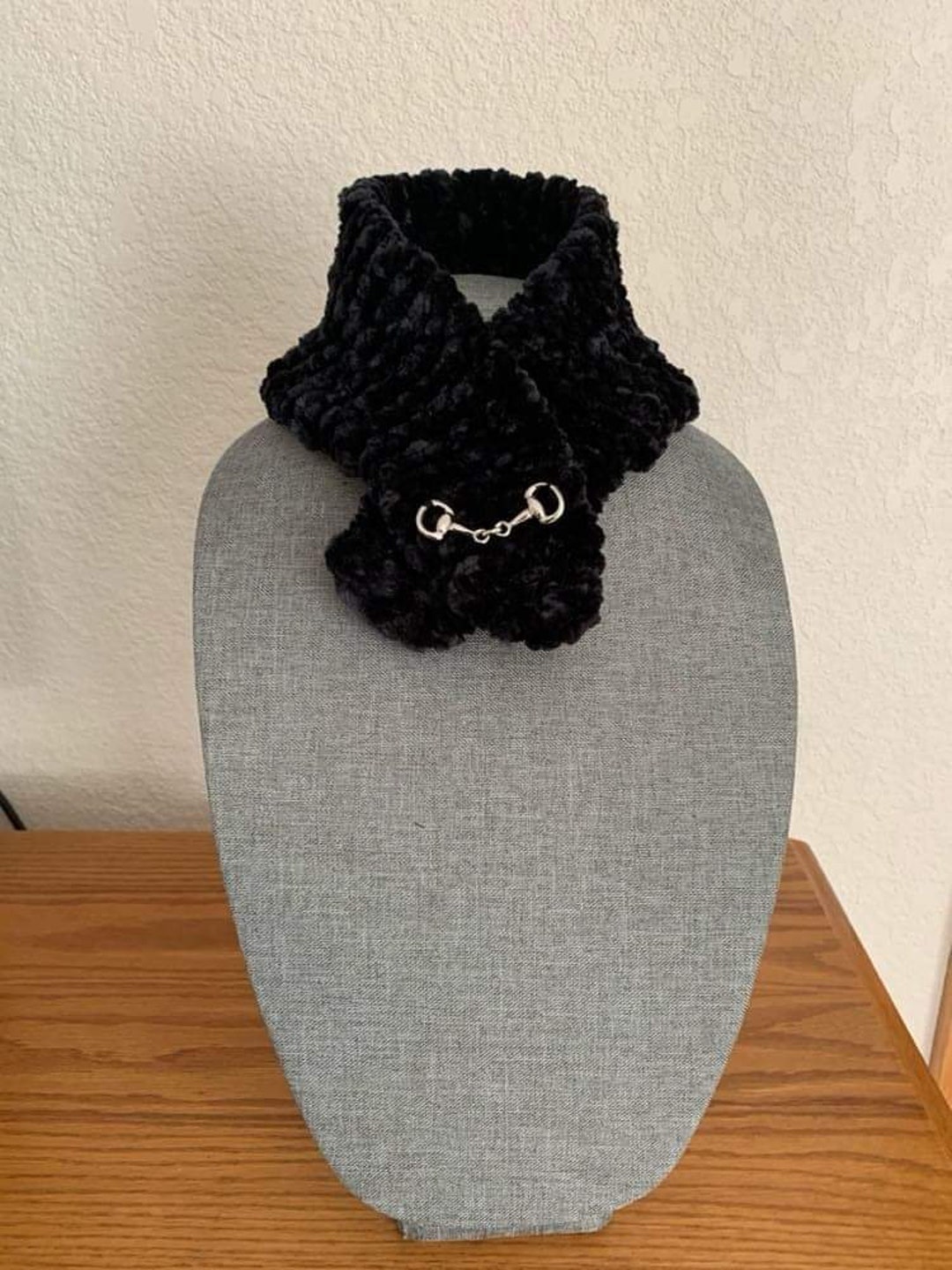 Lightweight Black Velvet Neck Warmer Snaffle Bit Accent - Etsy