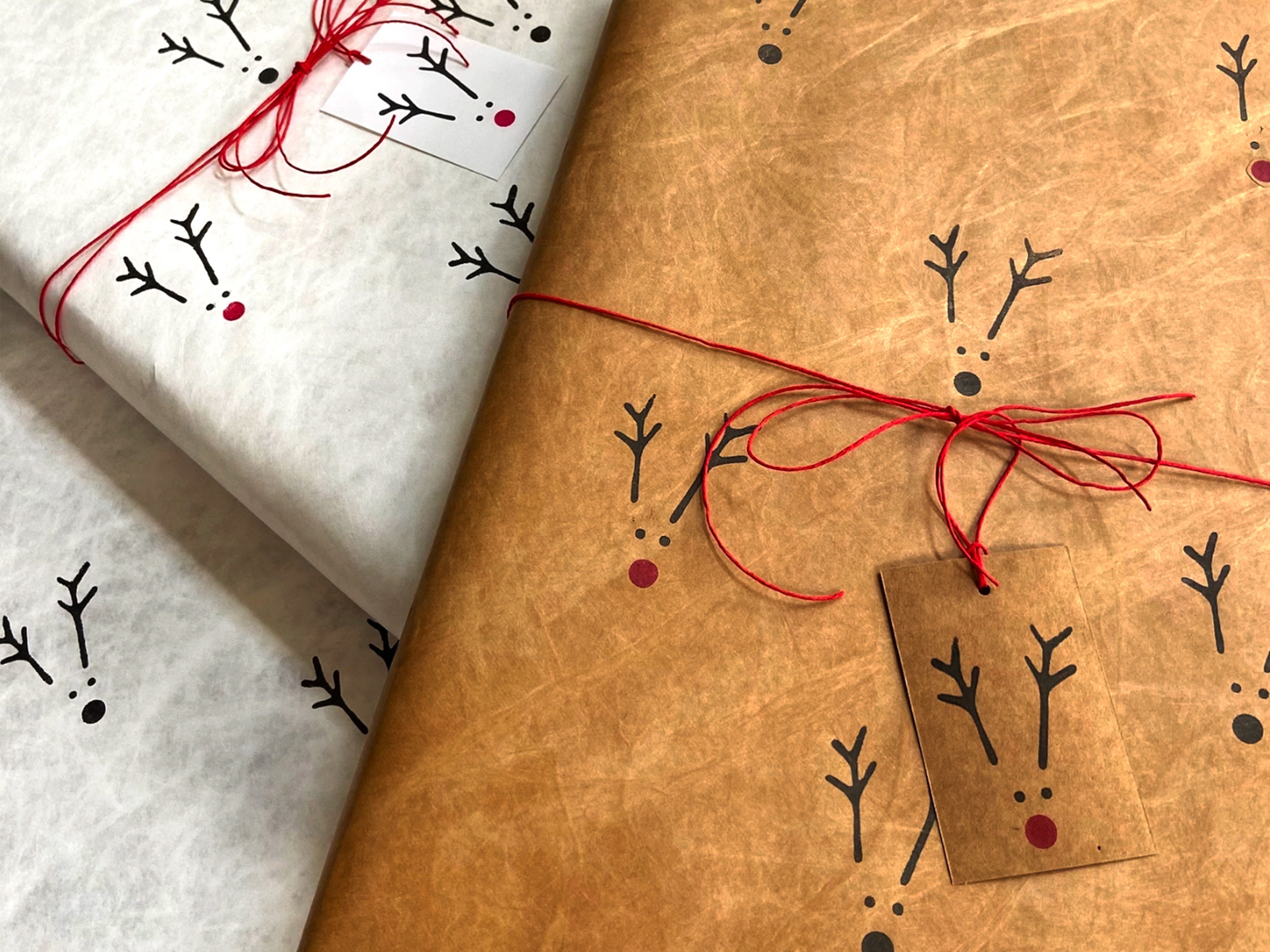 Reusable Wrapping Paper - Reindeer - Etsy