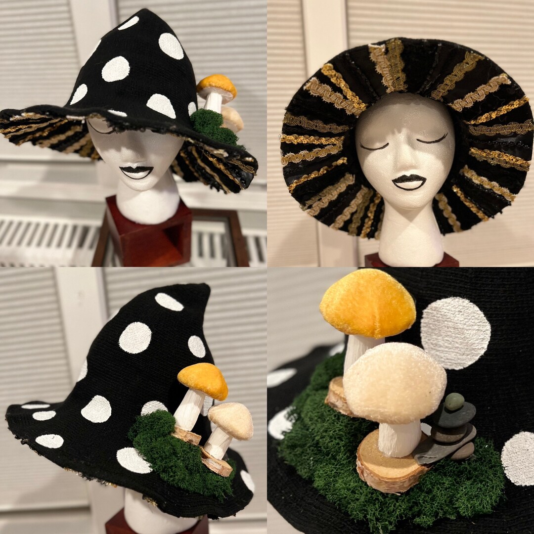 Hand Painted Mushroom Magic Hat - Etsy