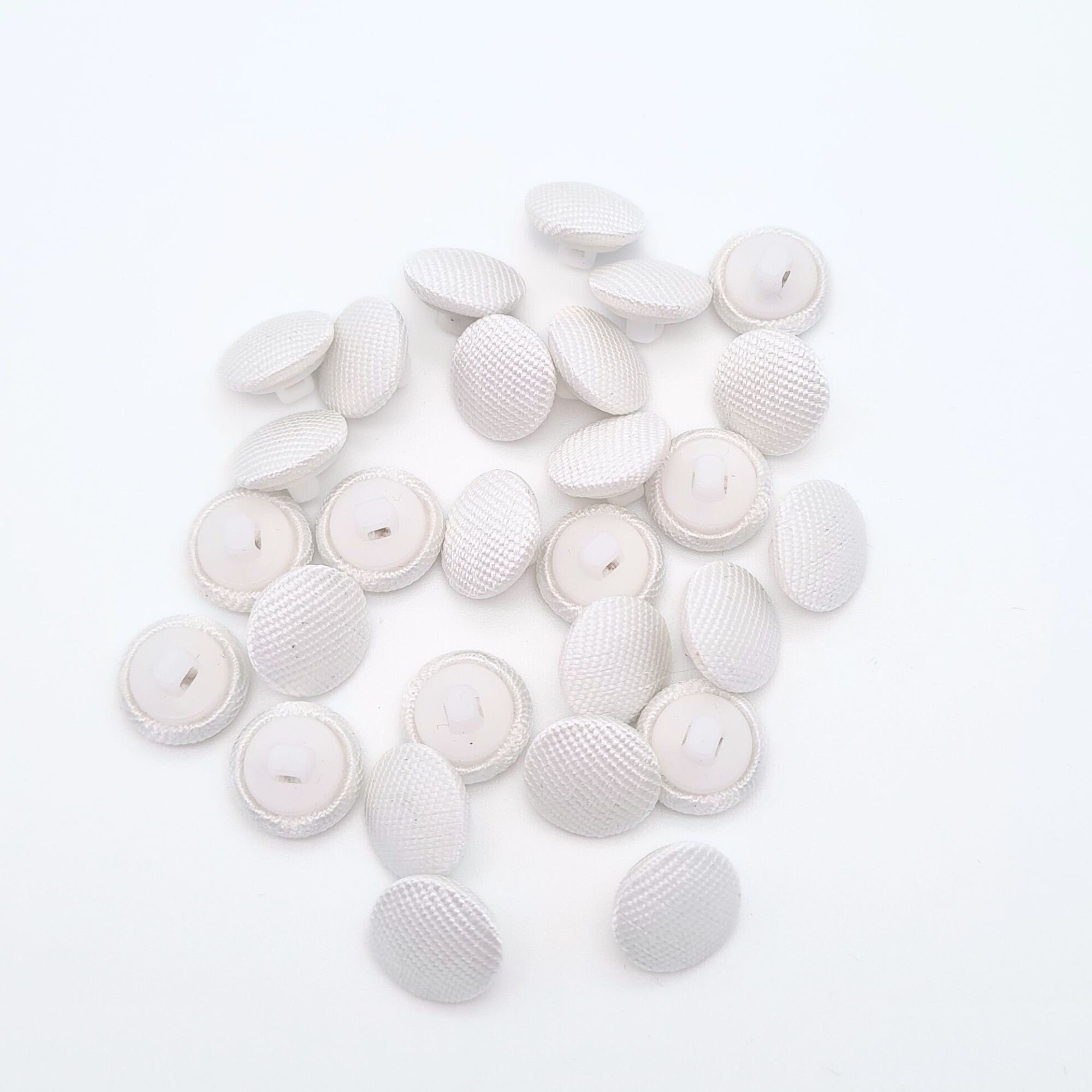Fabric Covered Bridal Buttons 11mm (size 18''') White Mikado - Etsy