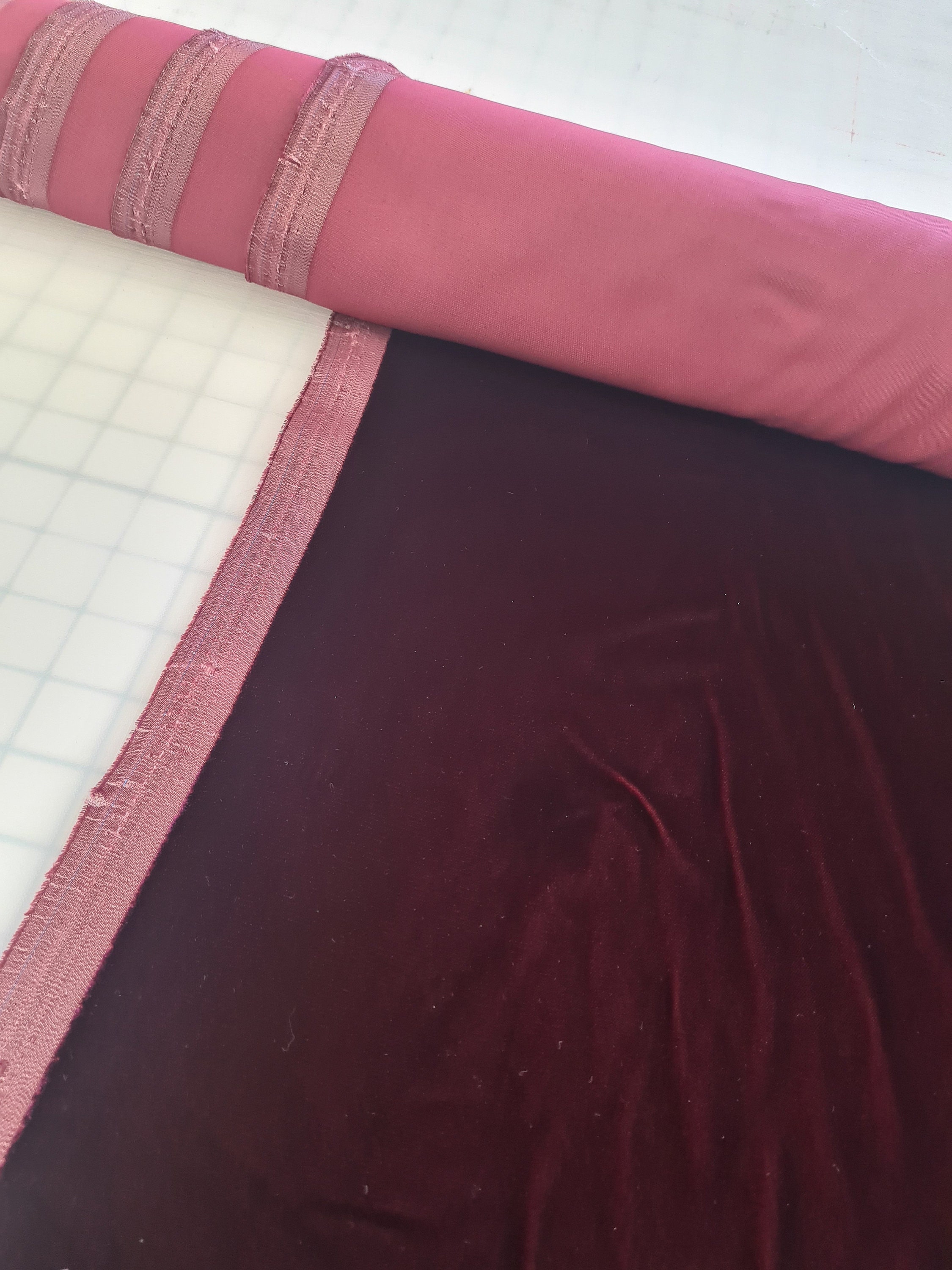 Burgundy Velour Fabric - Etsy Canada