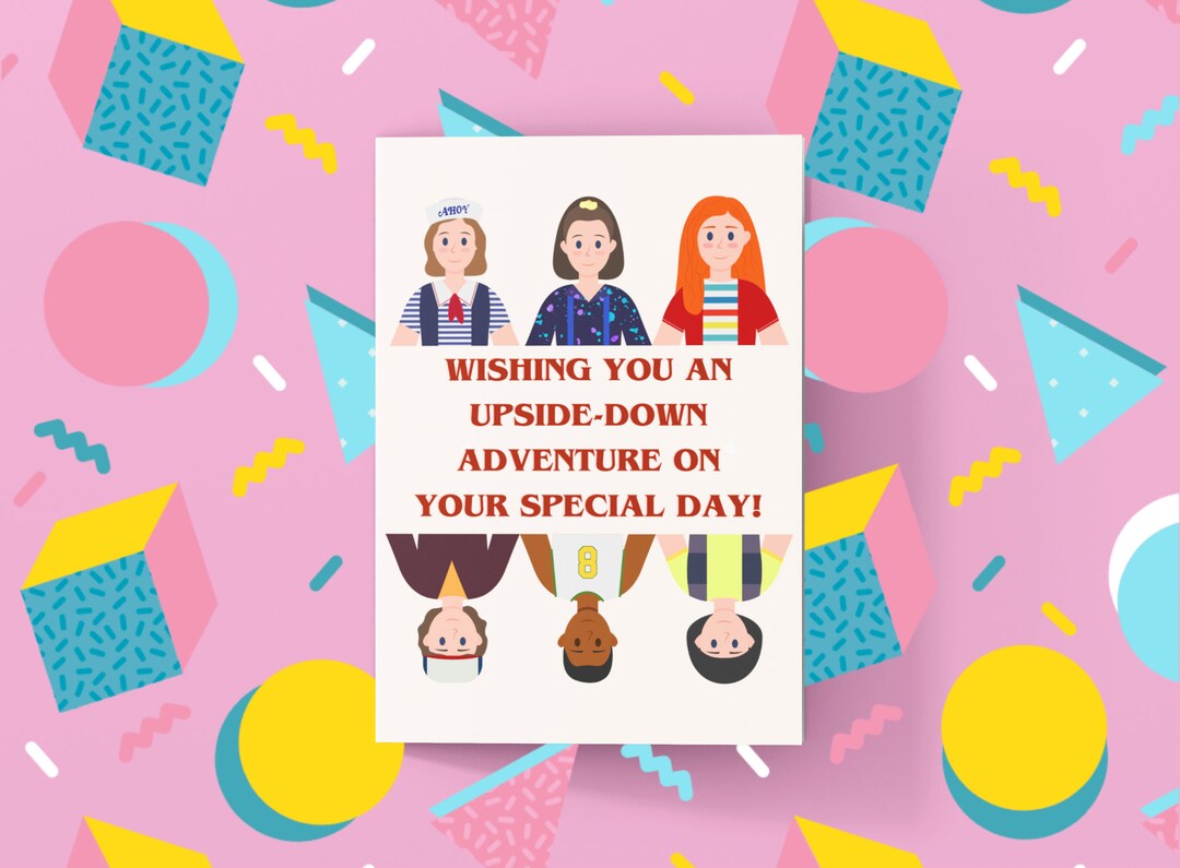 Stranger Things Themed Birthday Card - Etsy