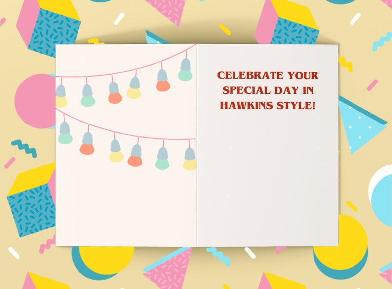 Stranger Things Themed Birthday Card - Etsy