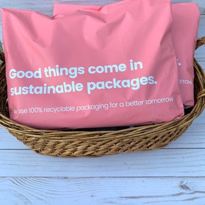 Eco-friendly Poly Mailers 10 X 13, Pink, Pack of 25, 50, 75 or 100 ...
