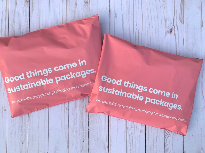 Eco-friendly Poly Mailers 10 X 13 Pink Pack of 25 50 75 or - Etsy