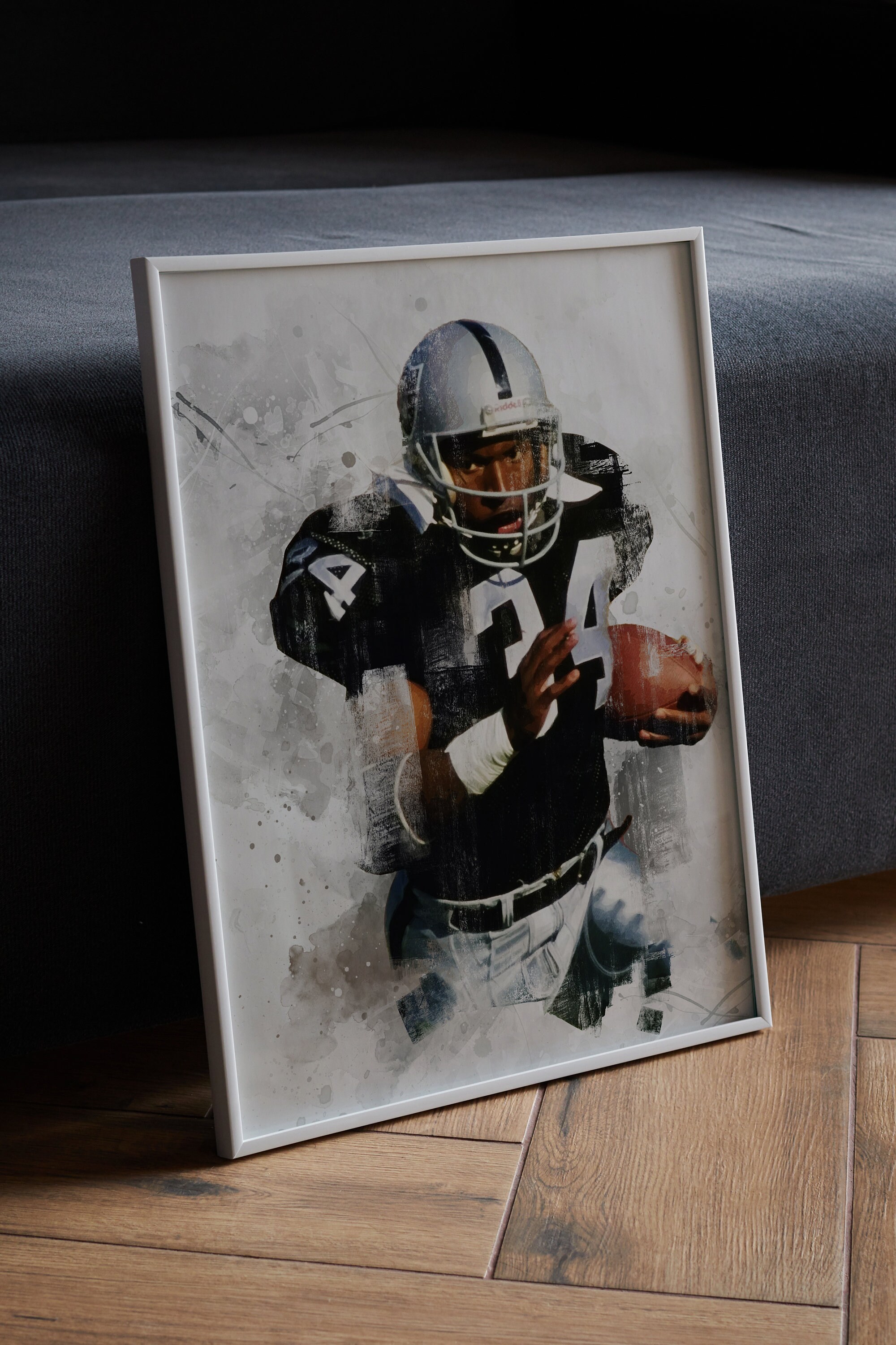 Bo Jackson Poster, Bo Jackson Watercolor Print, Football Player Poster ...