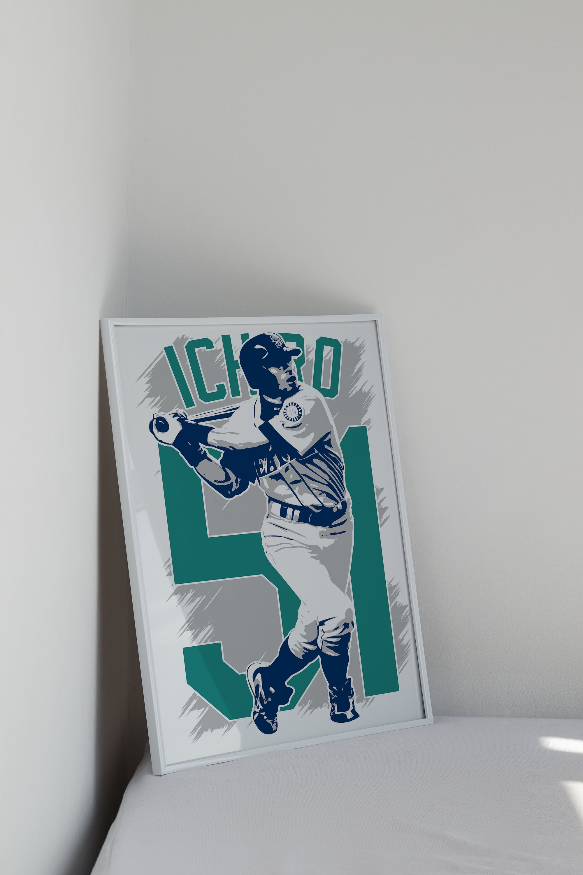 Ichiro Suzuki Baseball Poster, Ichiro Suzuki Print, Seattle Mariners ...