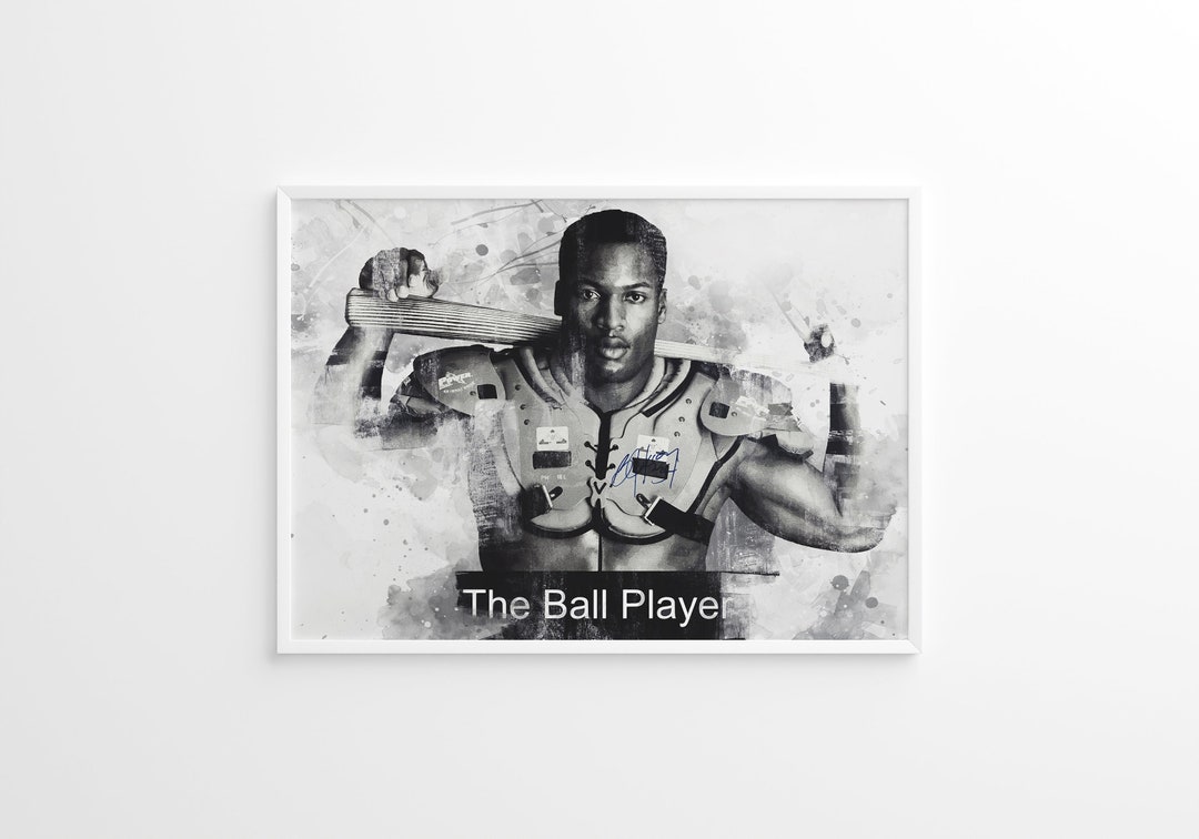 Bo Jackson Poster, Bo Jackson Watercolor Print, Baseball Wall Art ...