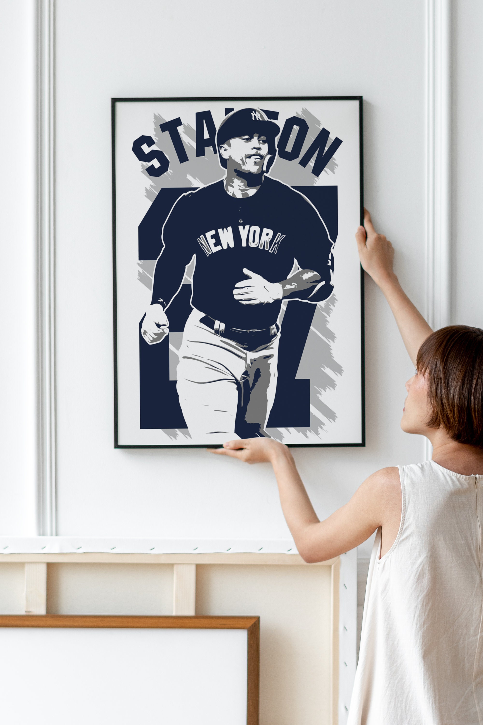 Giancarlo Stanton Baseball Poster, Giancarlo Stanton Print, New York ...