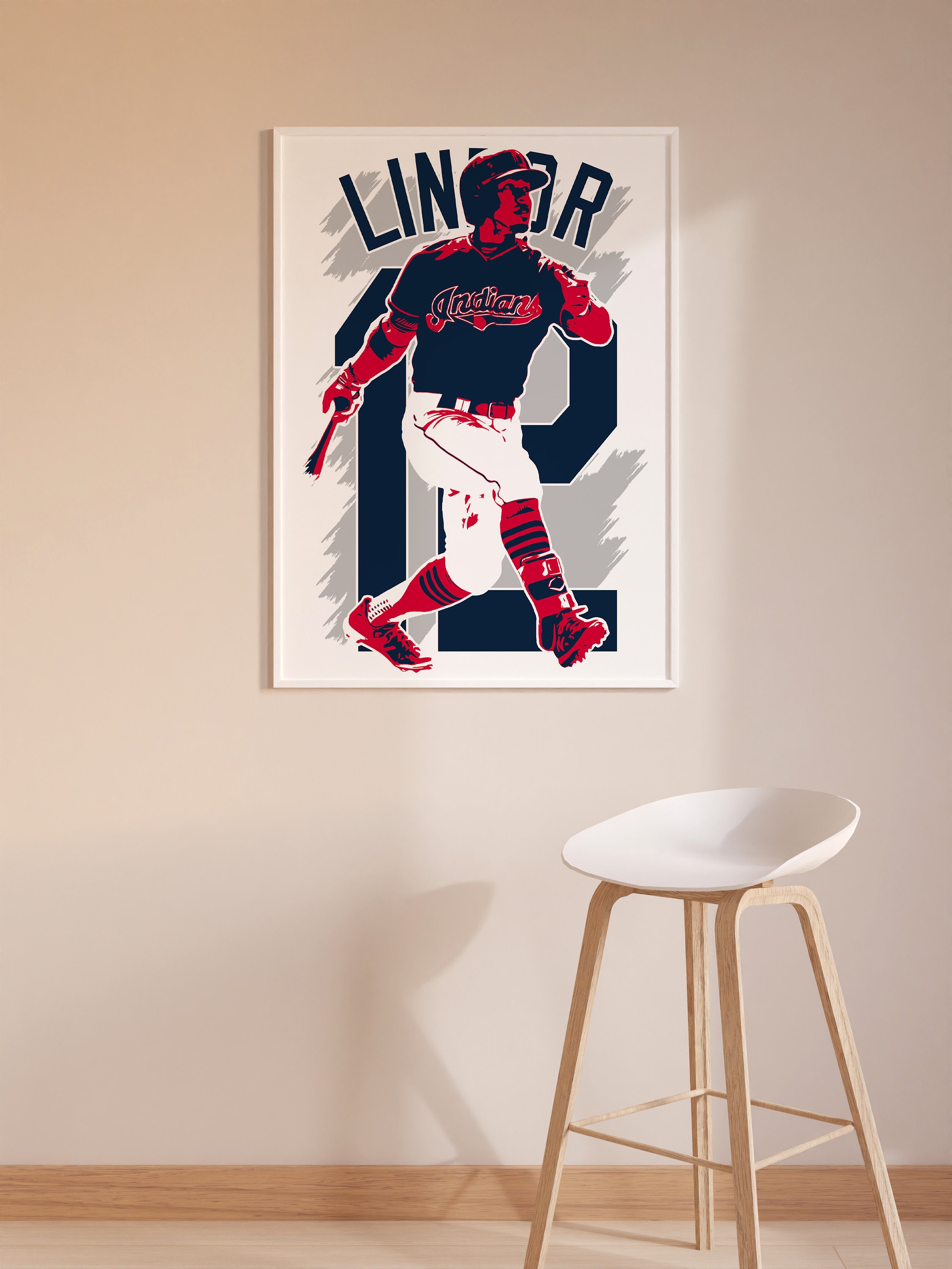Francisco Lindor Baseball Poster, Francisco Lindor Print, New York Mets ...
