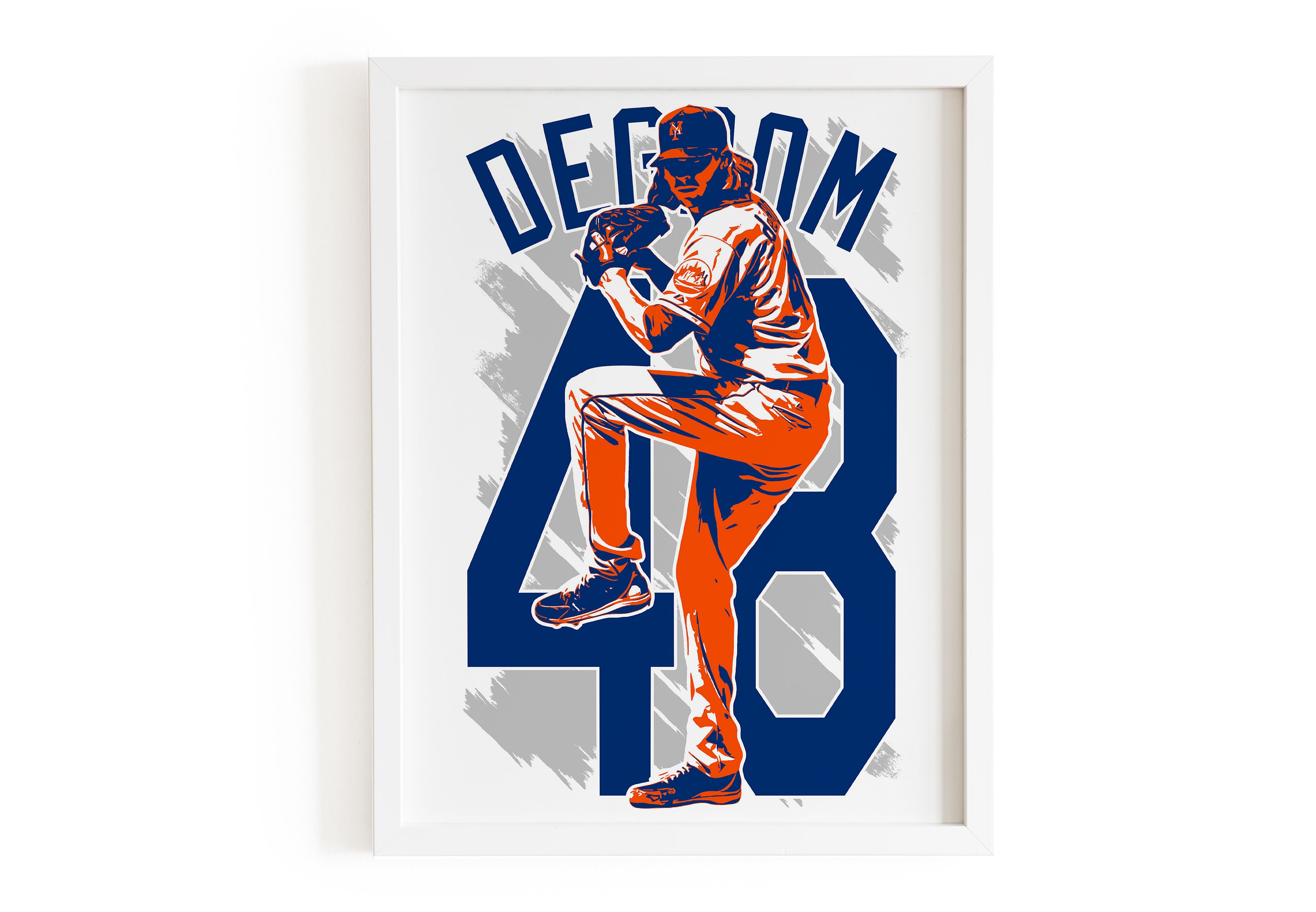 Jacob Degrom Baseball Poster, Jacob Degrom Print, New York Mets Decor ...