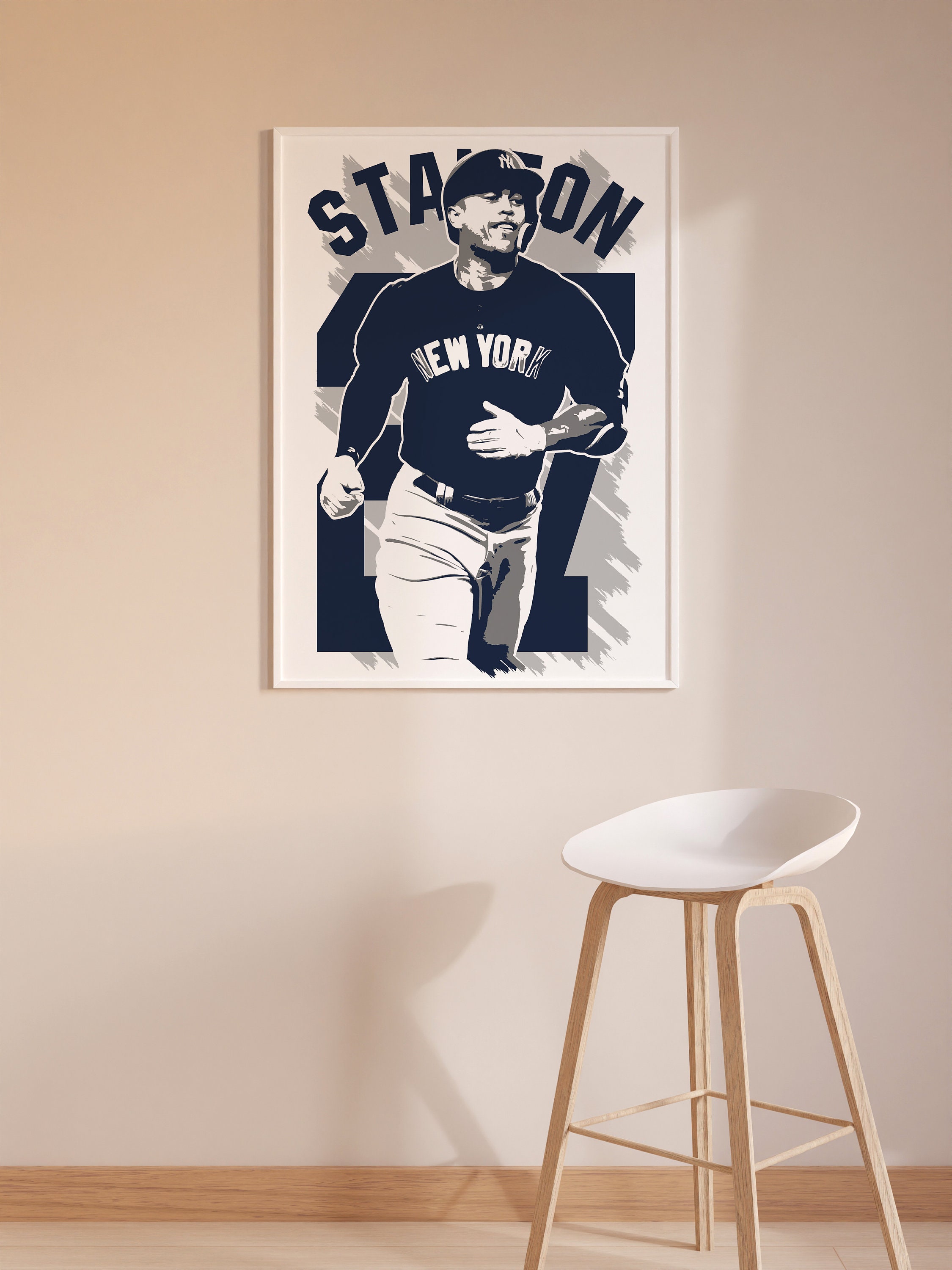 Giancarlo Stanton Baseball Poster, Giancarlo Stanton Print, New York ...