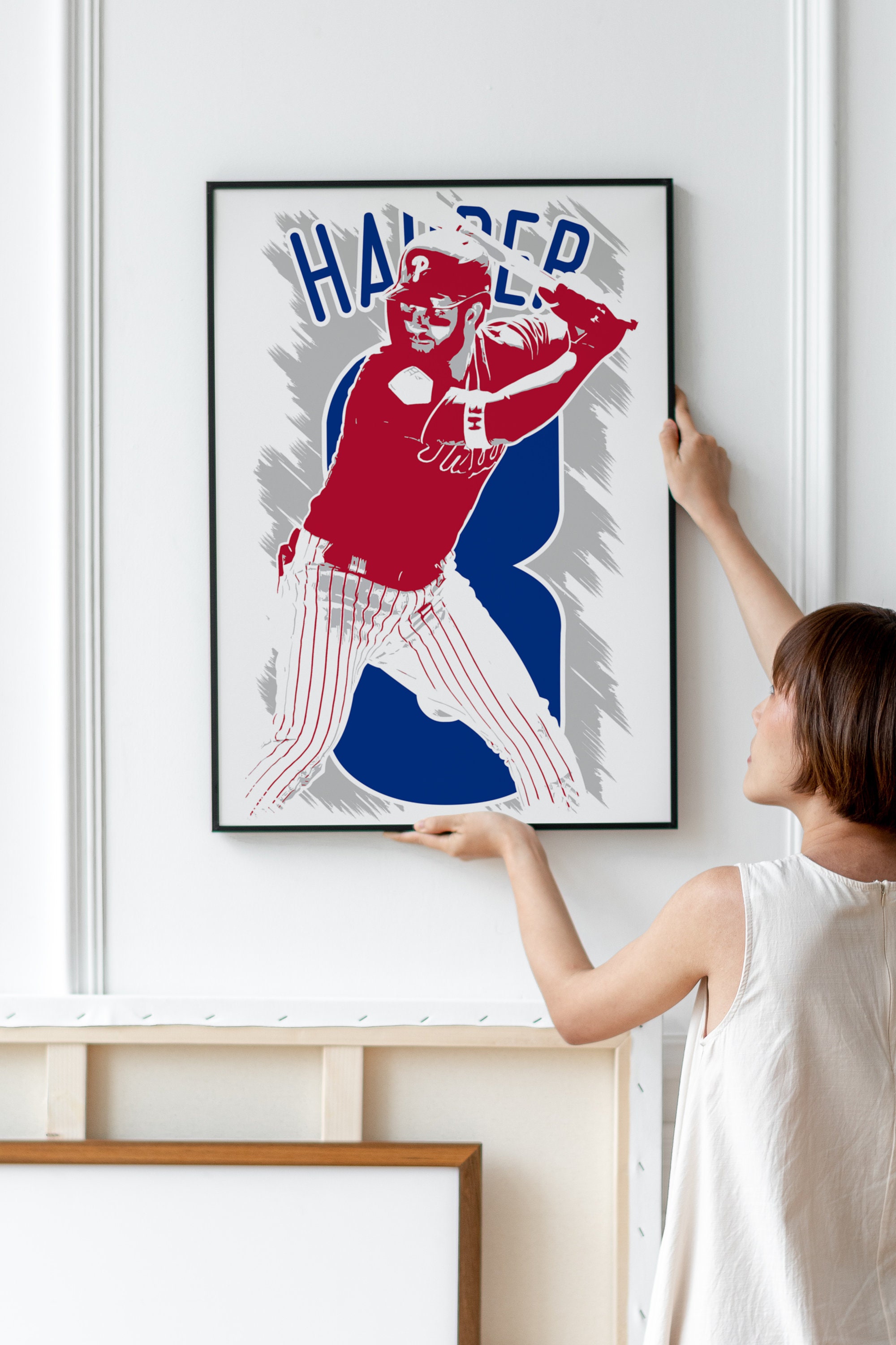 Bryce Harper Baseball Poster, Bryce Harper Print, Bryce Harper Art ...