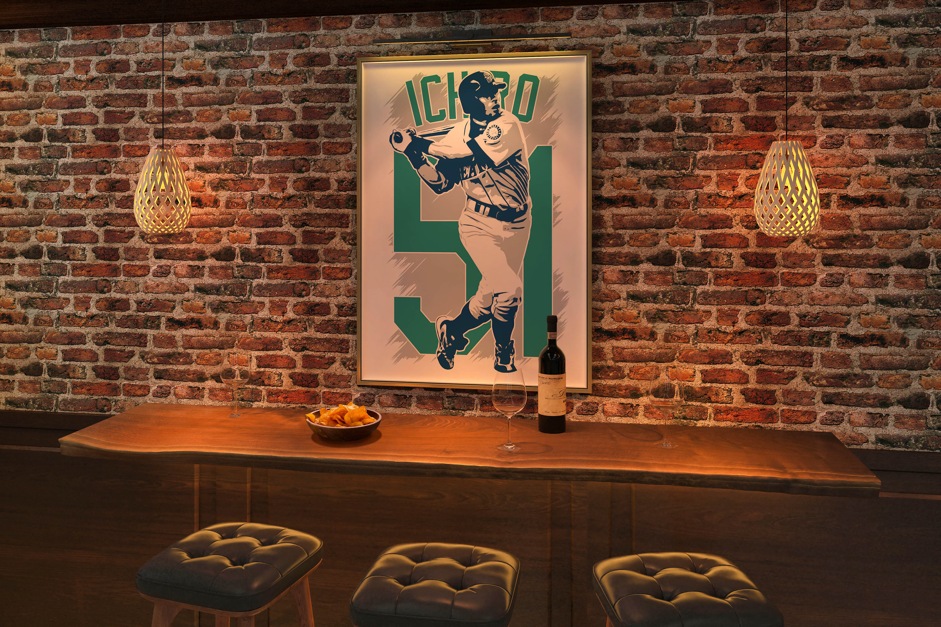 Ichiro Suzuki Baseball Poster, Ichiro Suzuki Print, Seattle Mariners ...