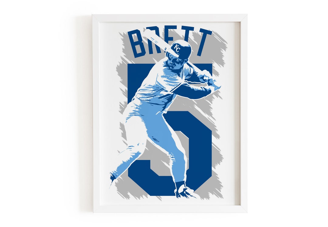 George Brett Poster: Kansas City Royals, Baseball Hall of Fame Art - Etsy