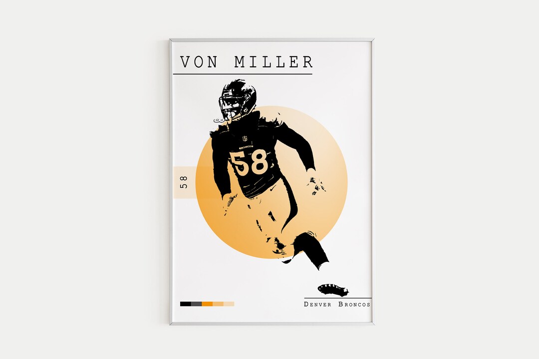 Von Miller Poster, Football Posters, American Football Legends, Sport ...