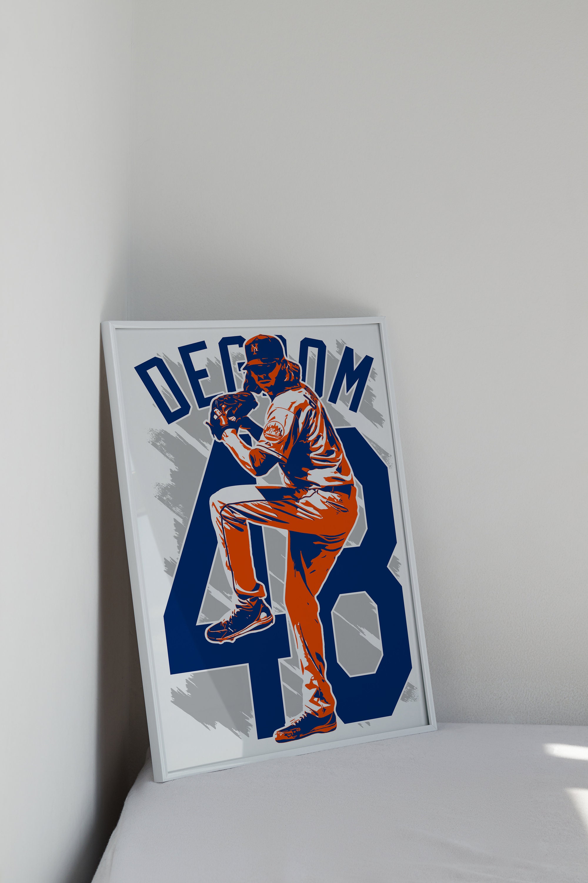 Jacob Degrom Baseball Poster, Jacob Degrom Print, New York Mets Decor ...