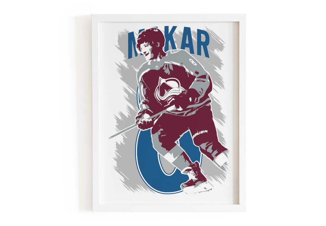 Cale Makar Poster, Hockey Posters, Colorado Avalanche Wall Decor, for ...