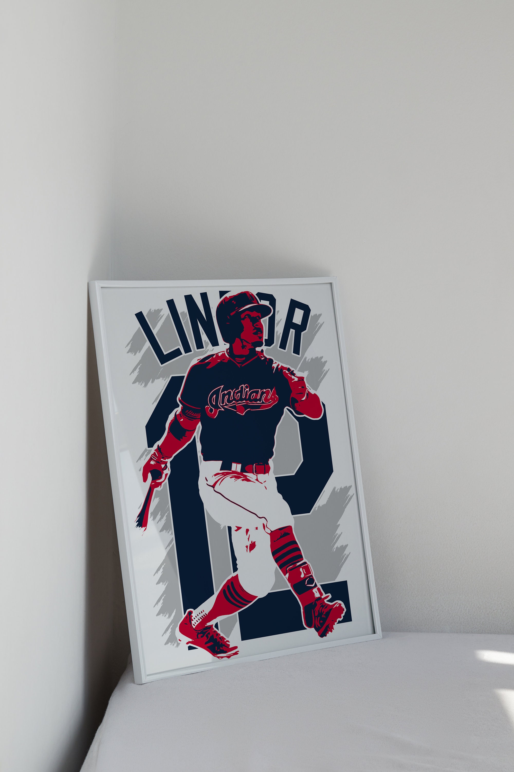 Francisco Lindor Baseball Poster, Francisco Lindor Print, New York Mets ...