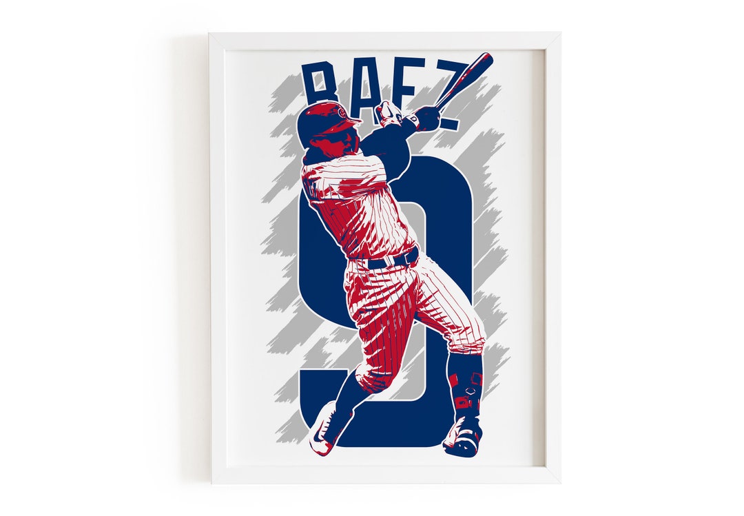 Javier Baez Poster, Javier Baez Baseball Print, Chicago Cubs, Baseball ...