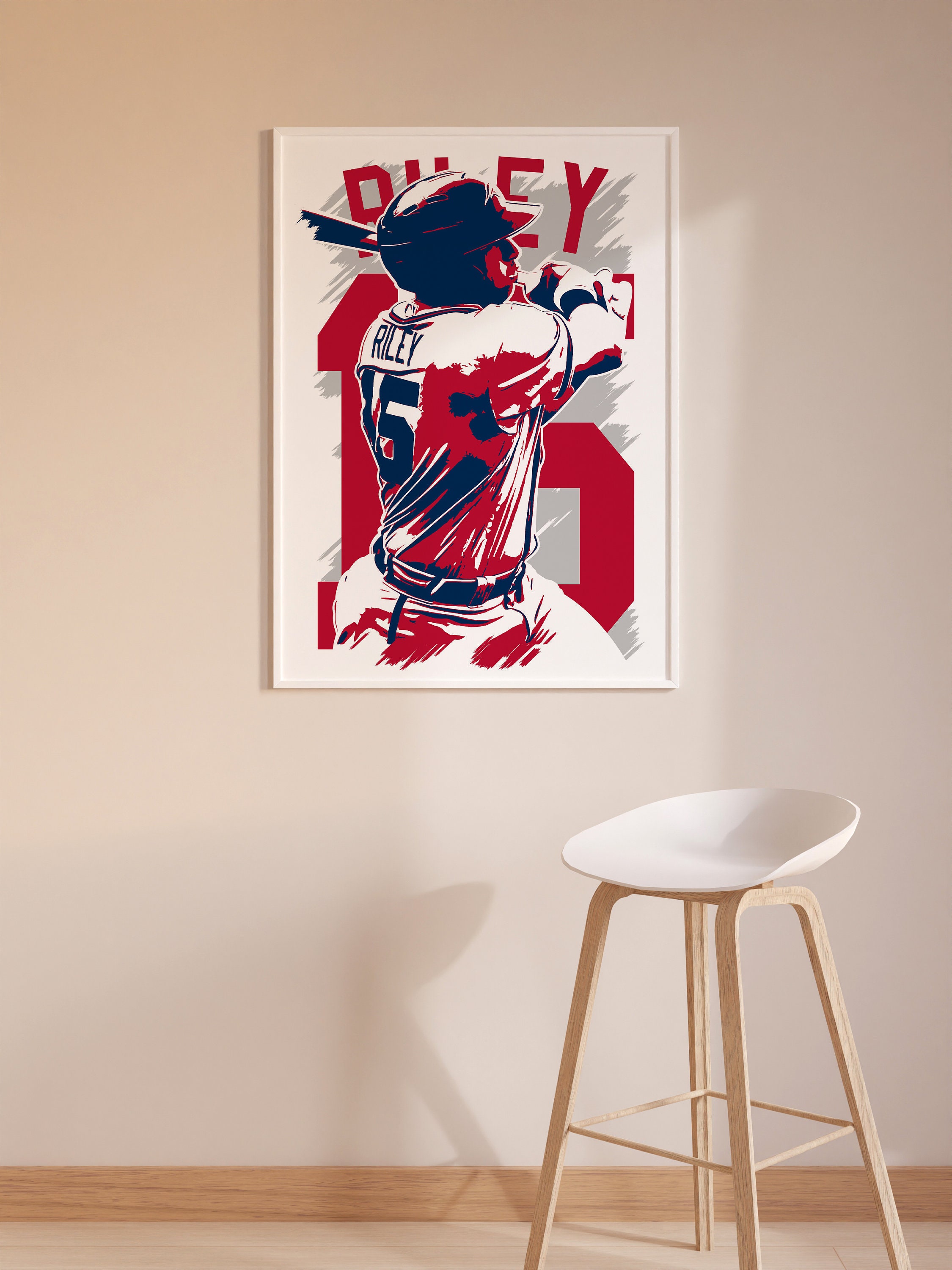 Austin Riley Poster, Atlanta Braves Fan Gift, Baseball Print, Baseball ...