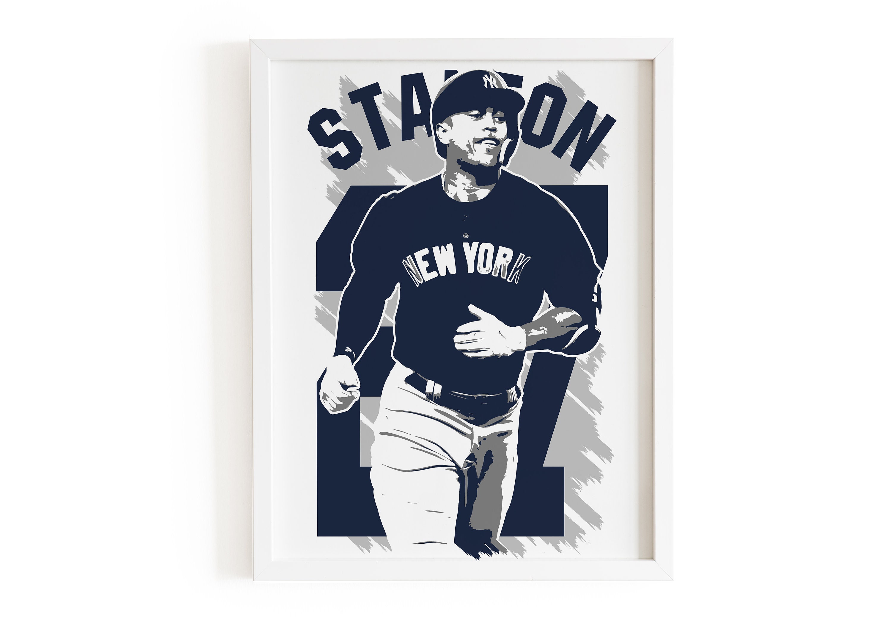 Giancarlo Stanton Baseball Poster, Giancarlo Stanton Print, New York ...