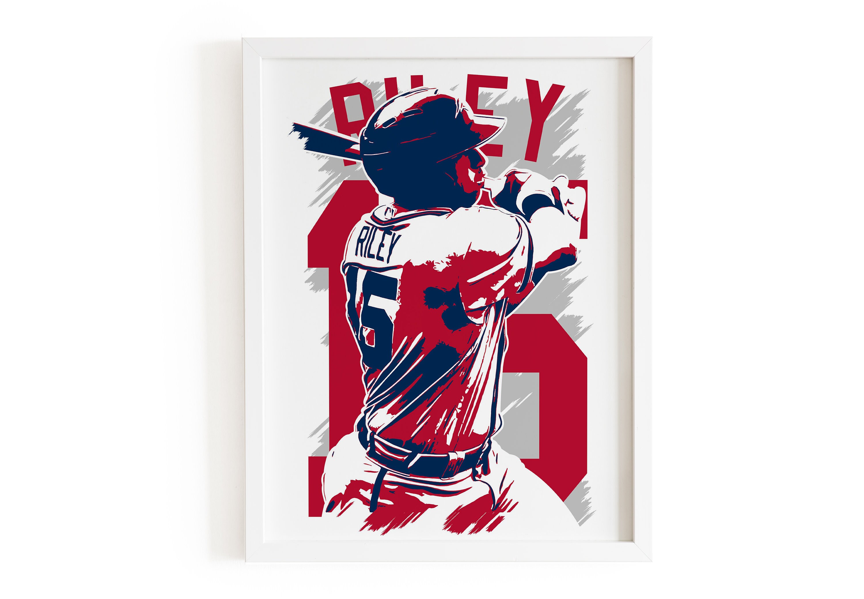 Austin Riley Poster, Atlanta Braves Fan Gift, Baseball Print, Baseball ...