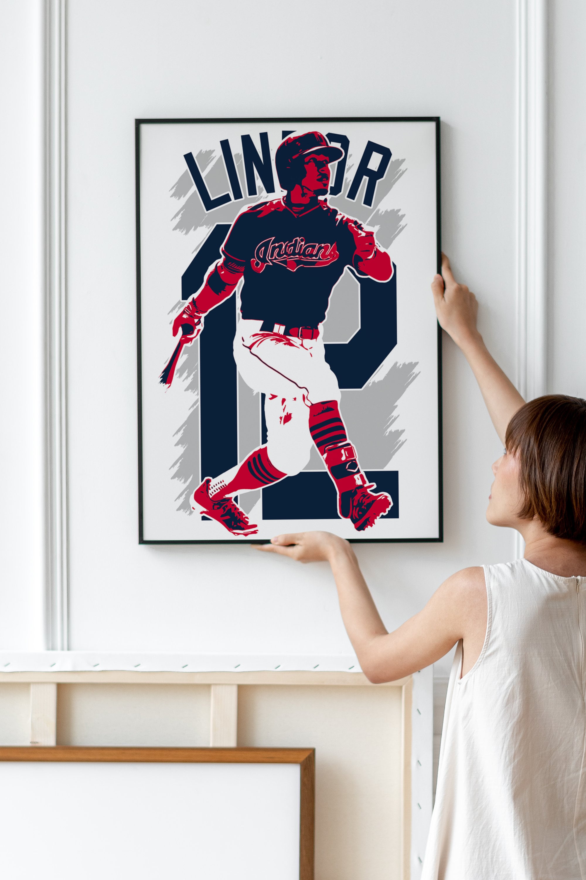 Francisco Lindor Baseball Poster, Francisco Lindor Print, New York Mets ...