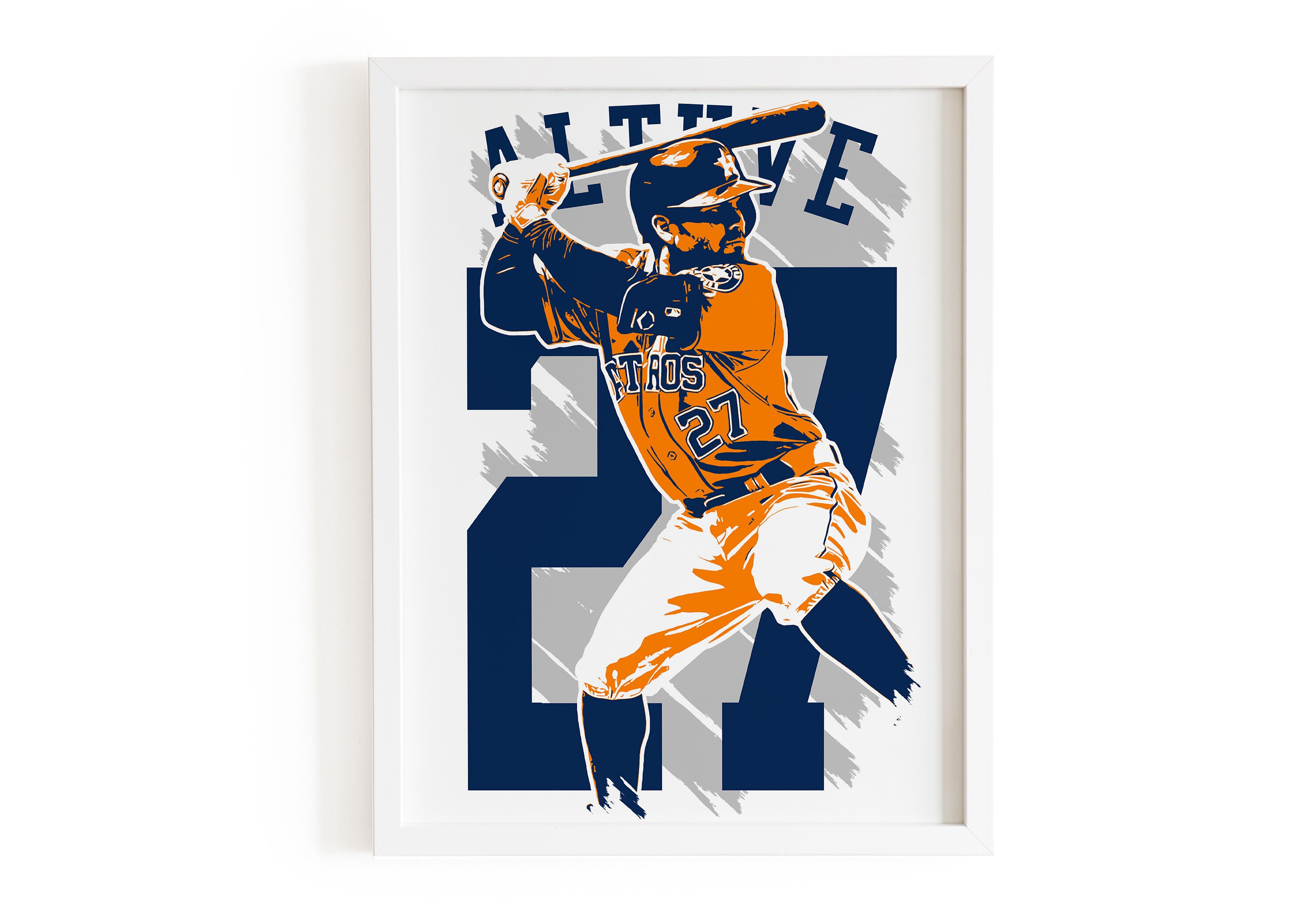 Jose Altuve Baseball Poster, Jose Altuve Print, Houston Astros Decor ...