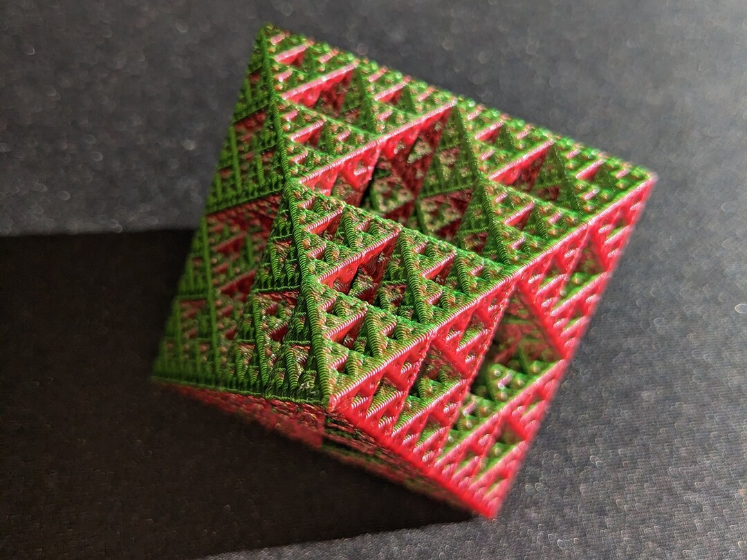 Seamless Dual-color 3d-printed Sierpinski Tetrahedron & Bipyramid - Etsy