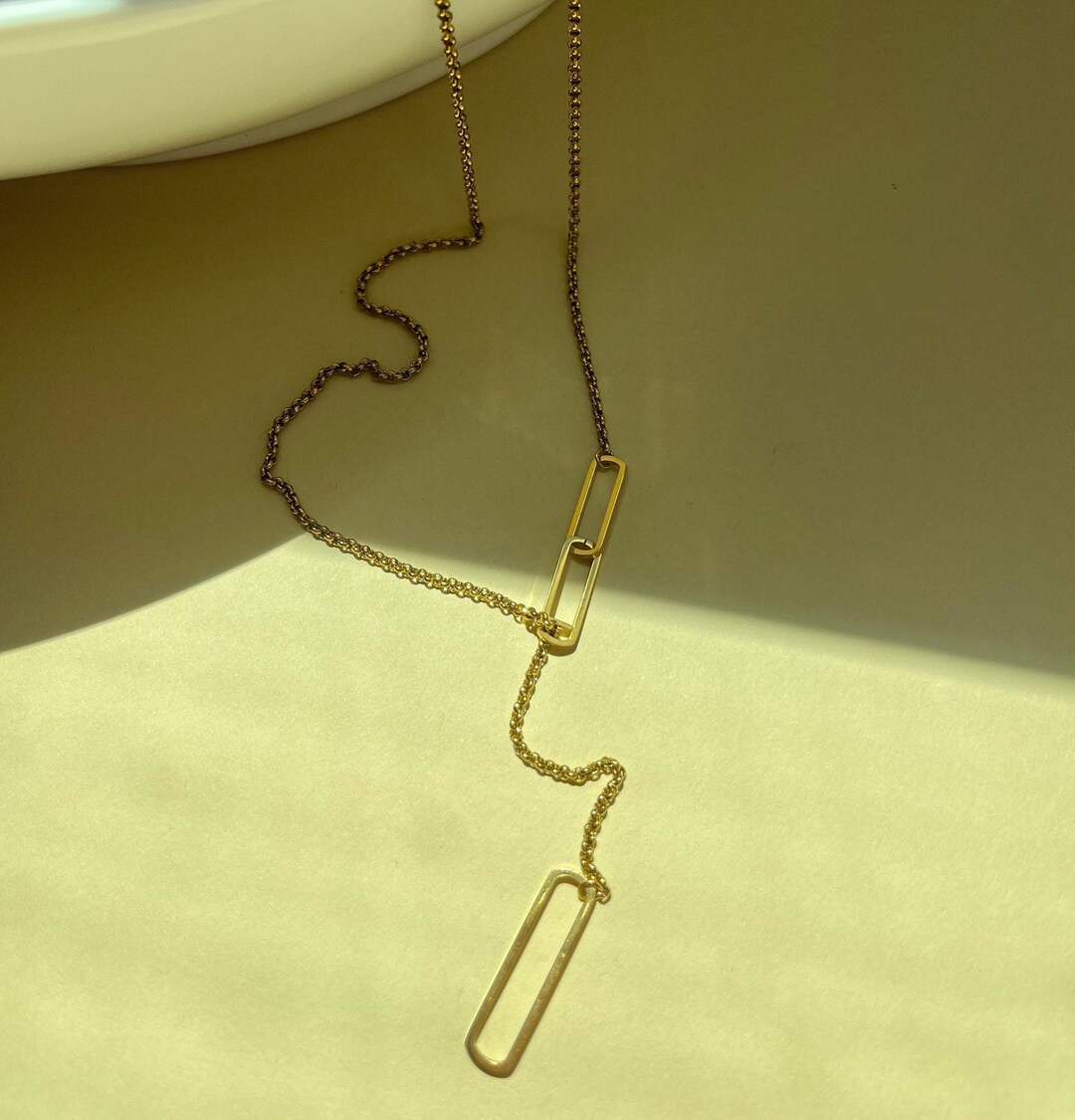 Long Drop Chain Necklace - Etsy
