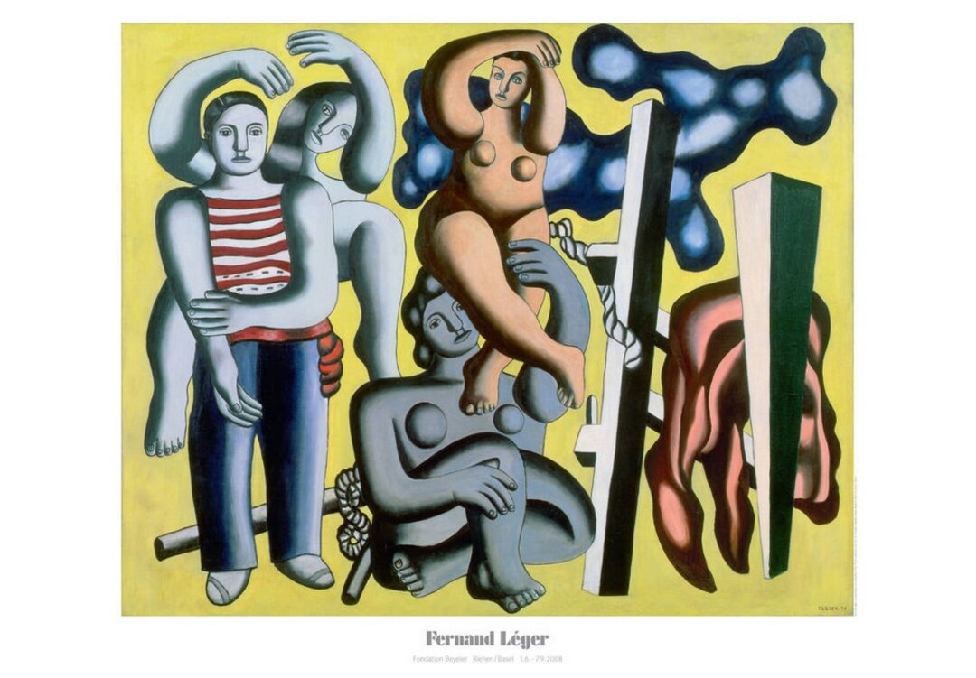 Fernard Leger Exhibition Poster Museum Print the Parrots the Acrobats ...