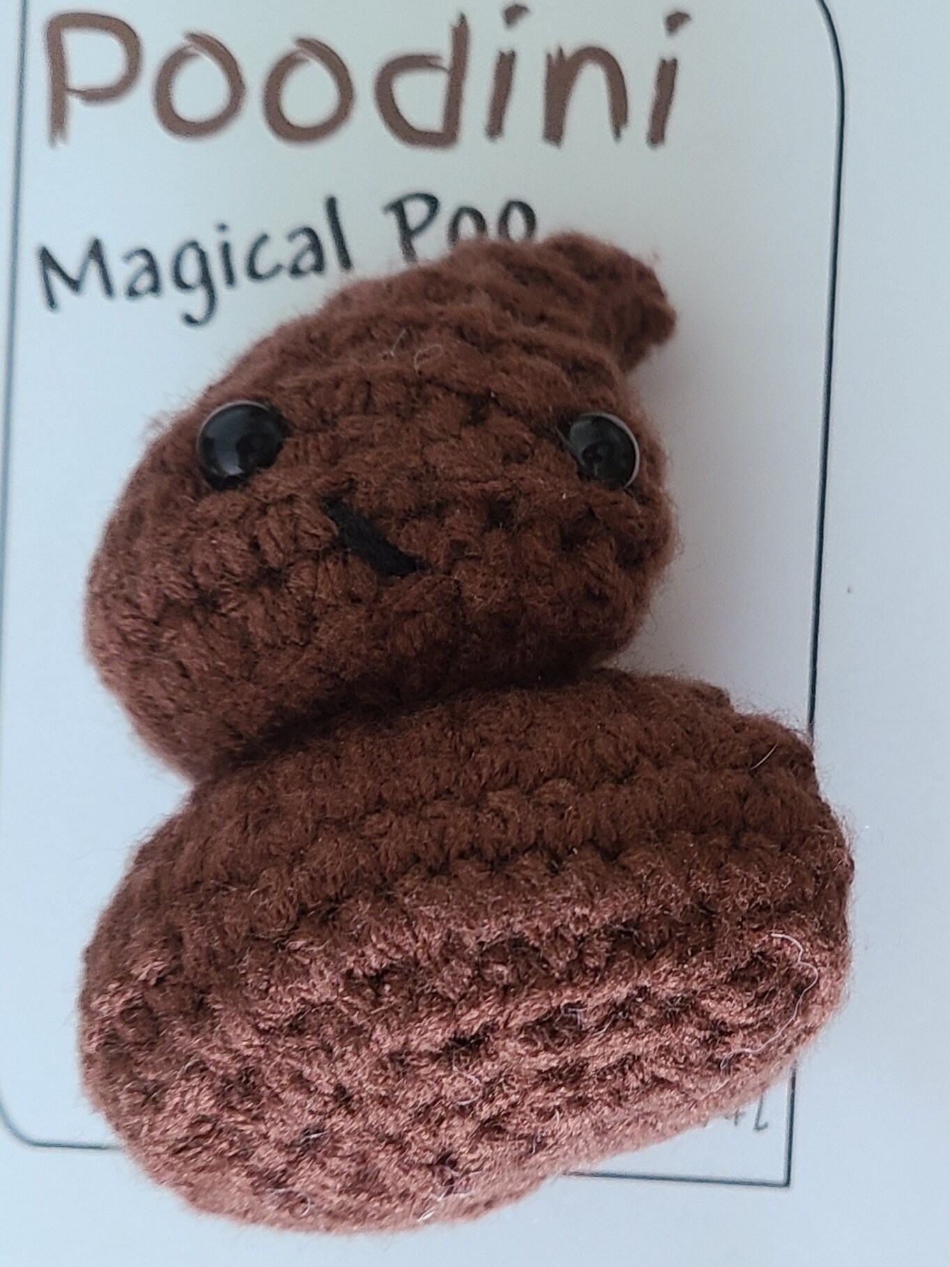 Positive Poo. Poodini Magical Poo Emotional Support Poo. Crochet Poo Plushie. Tiny Poo. Cute Poo ...